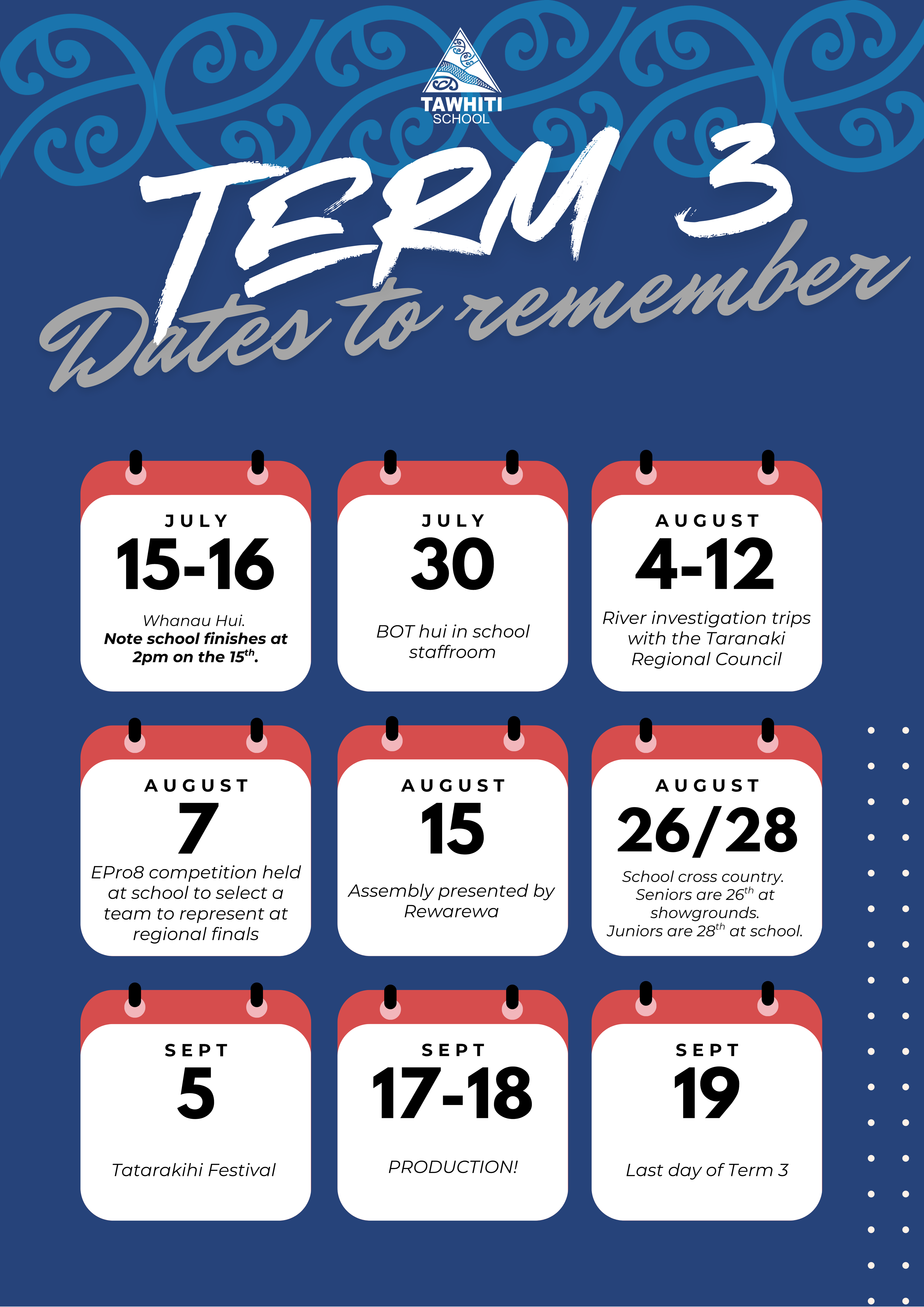 Panui - Term 3, Welcome Back | Tawhiti School